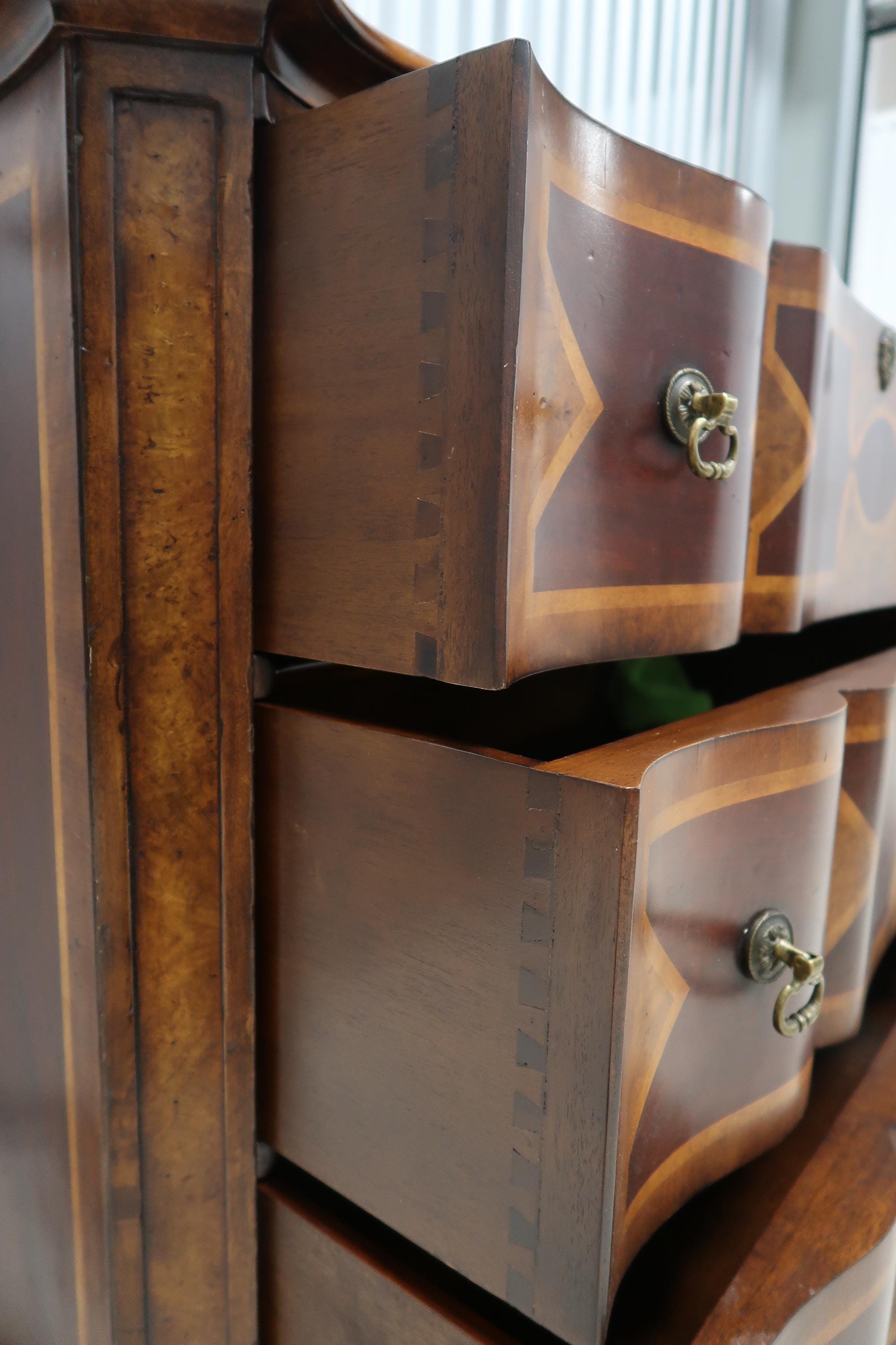 Drexel Heritage Et Cetera Inlaid Mahogany Hall Chest Vintage Find - Etsy