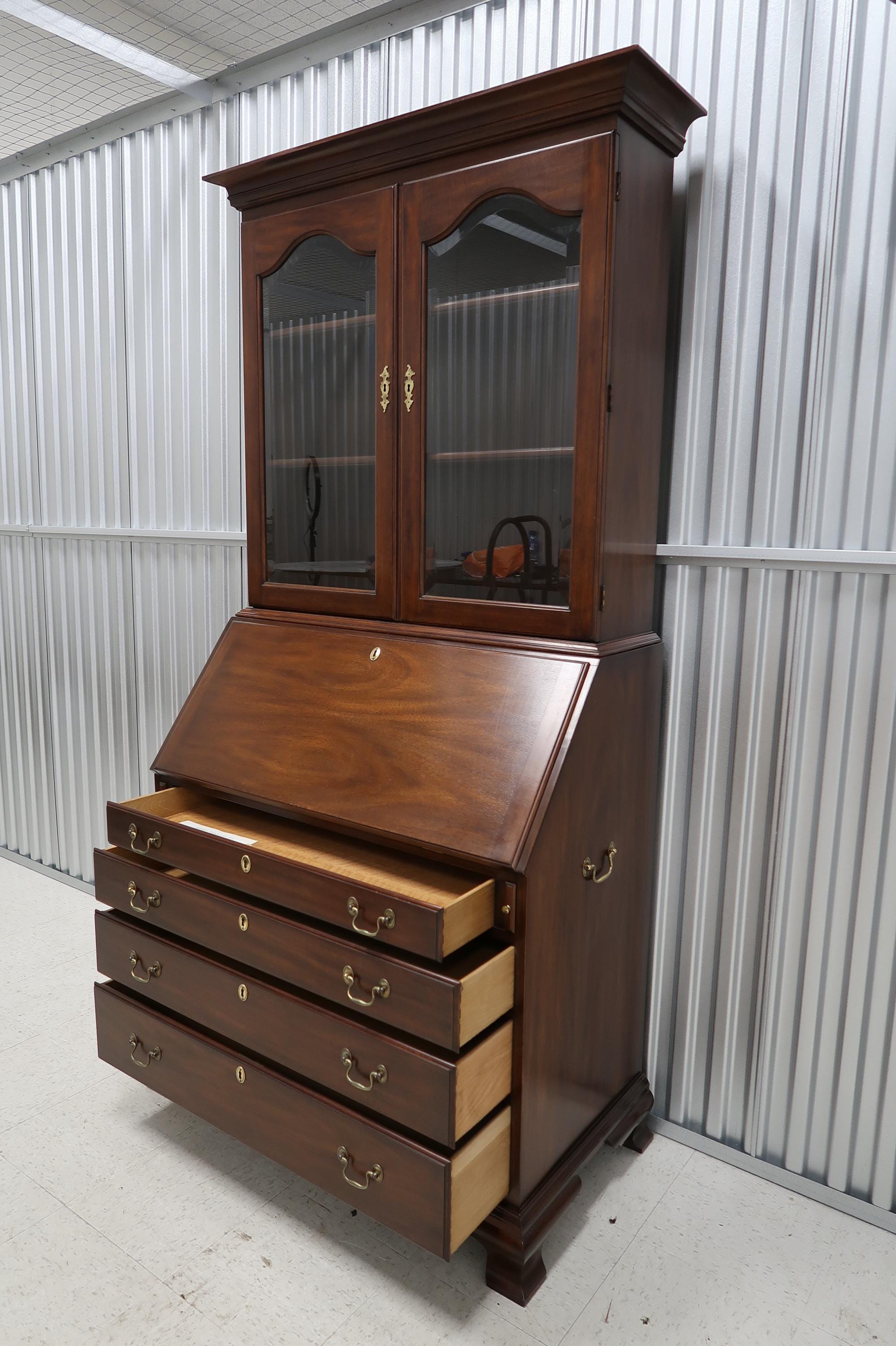 Henkel- Harris J. Hancock Mahogany Georgian Secretary Desk Vintage Find ...