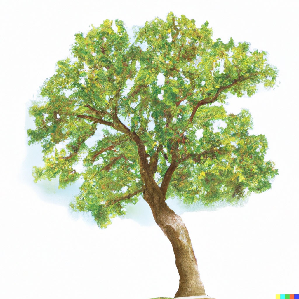 PRINTABLE American Oak Tree Art Watercolor Oak Tree Print - Etsy