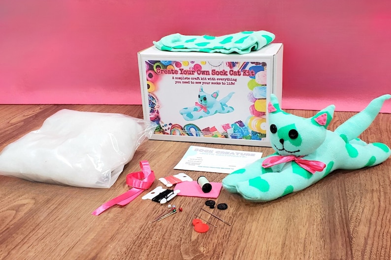 Cat Sewing Kit, Crafting Kit, Adult Craft Kit, Small Plushie, Teen ...