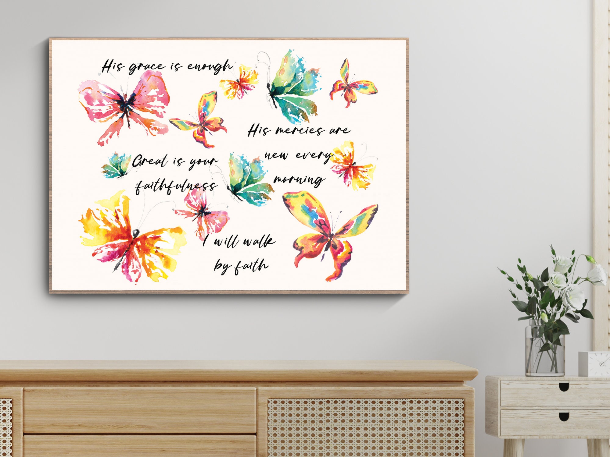 Christliche Affirmationen Wandkunst, moderne christliche Kunstdrucke, christliche Wandkunst ...