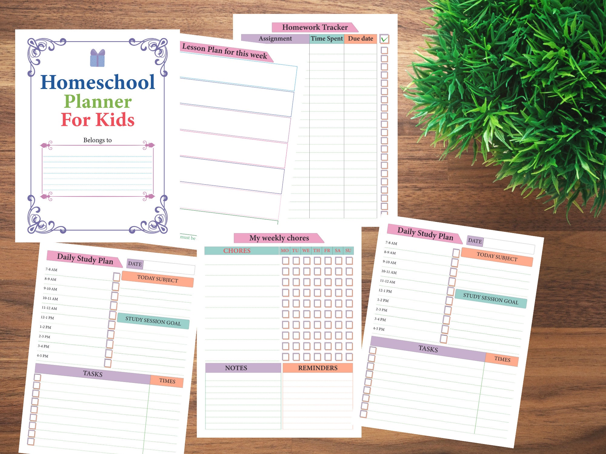 Homeschool Planner Printable for Kids, Printable Homeschool Kids ...