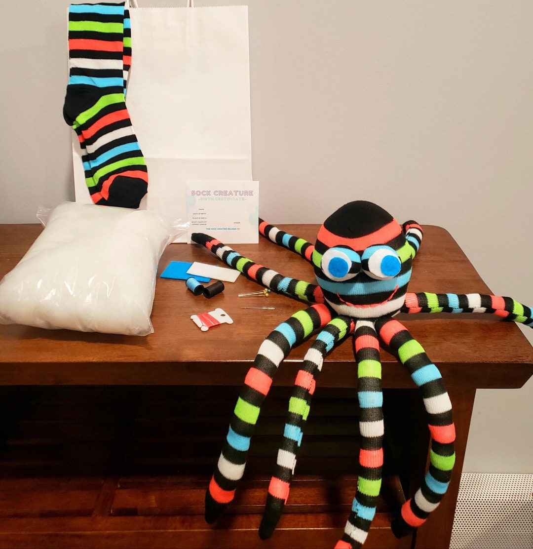 Sock Octopus Craft Kit Do It Yourself Craft Kit Craft Kit - Etsy
