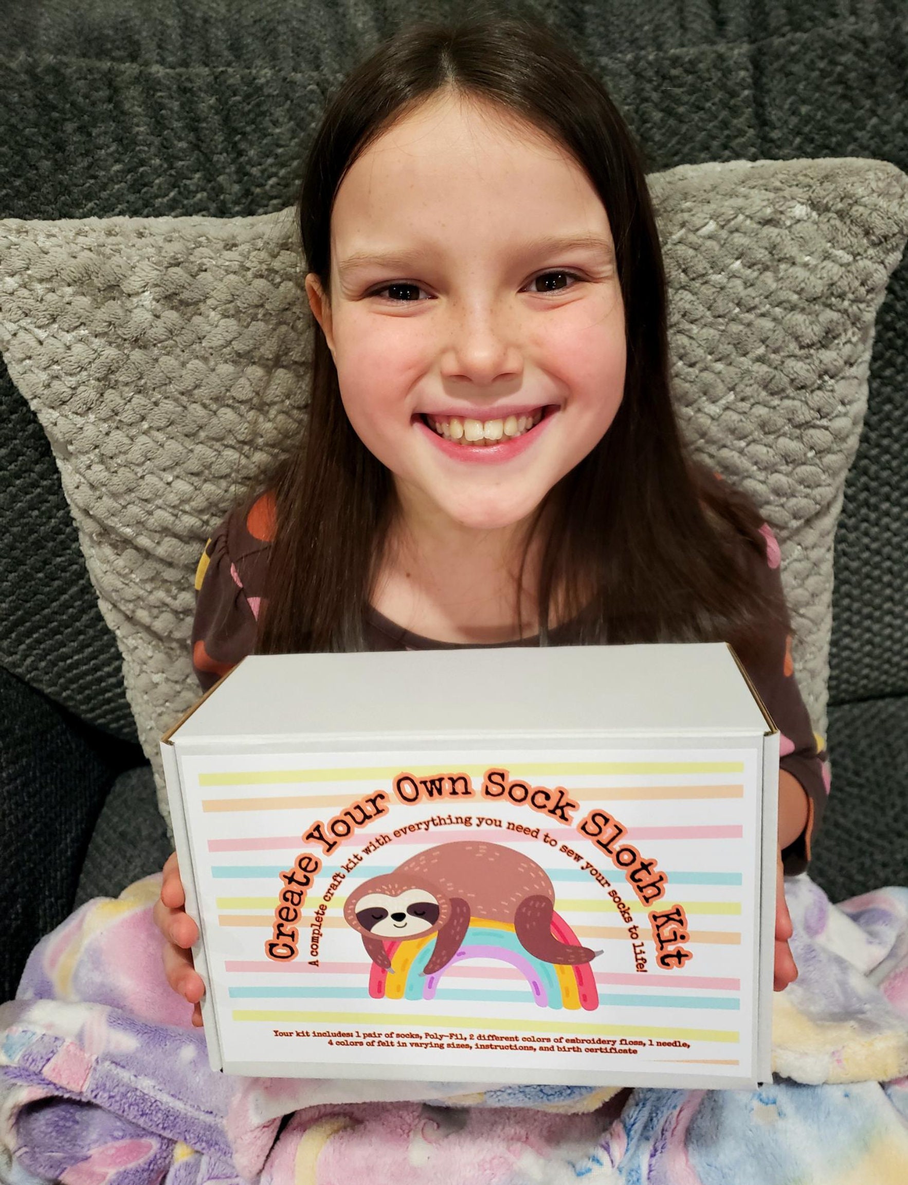 Sock Sloth Crafting Kit, Kids Craft Kits, DIY Craft Kit, Sock Dolls ...