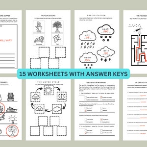 35 Science Worksheets, at Home Learning Bundle, Printable Worksheets ...