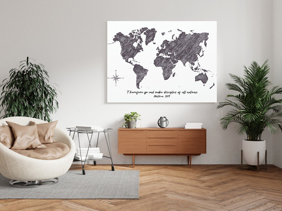 The Great Commission Christian Wall Art Canvas Matthew 28:19 - Etsy