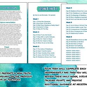 6 Week In-depth Teen Bible Study, Digital Bible Study for Teens ...