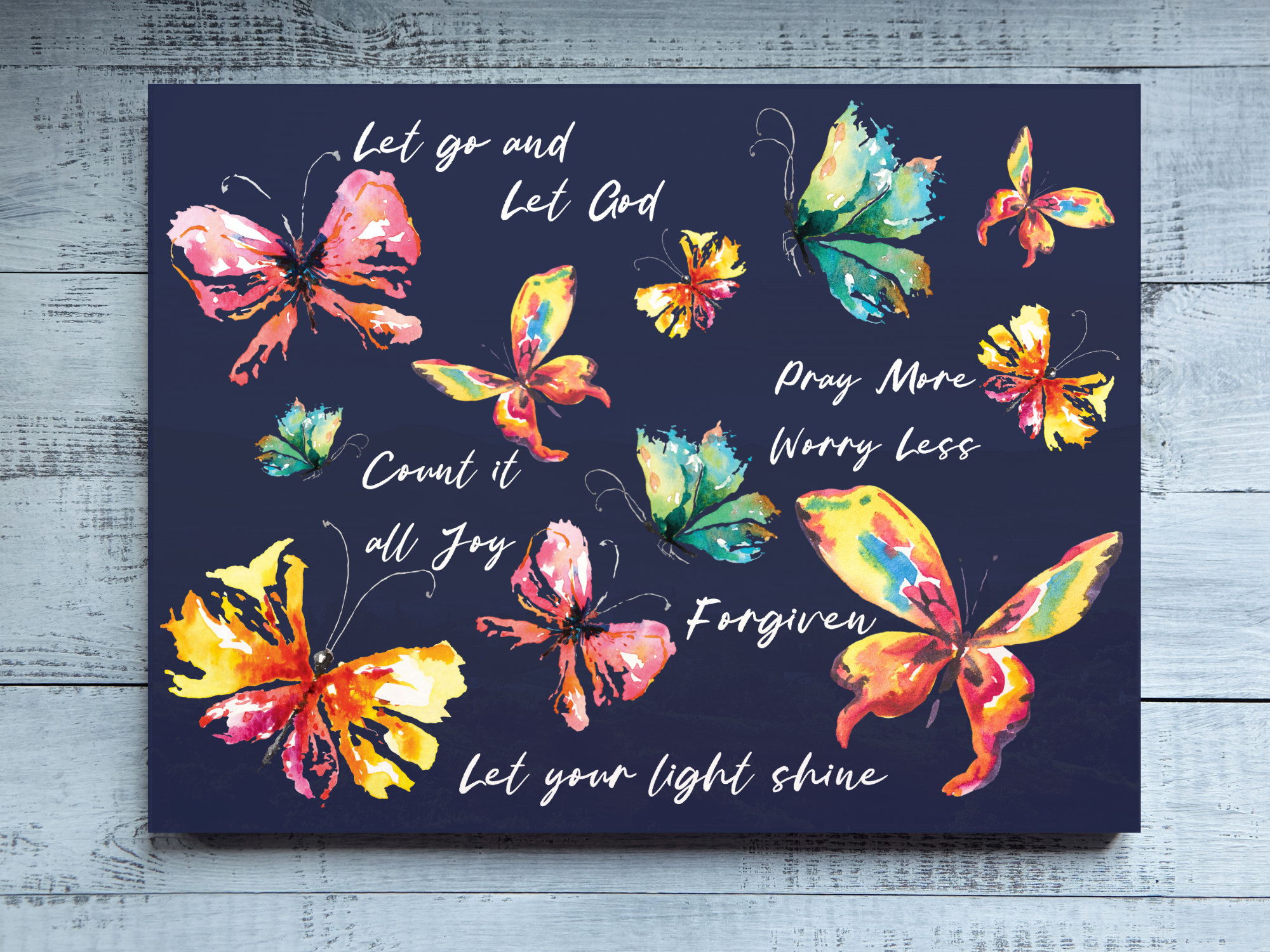 Christian Affirmations Wall Art, Christian Wall Art Canvas, Bible Verse ...