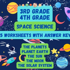 15 Science Worksheets, Space Learning Bundle, Printable Worksheets ...