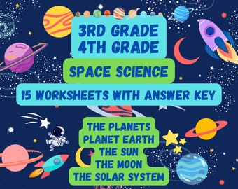 3rd Grade 4th Grade Space Science Worksheets | Printable - Etsy
