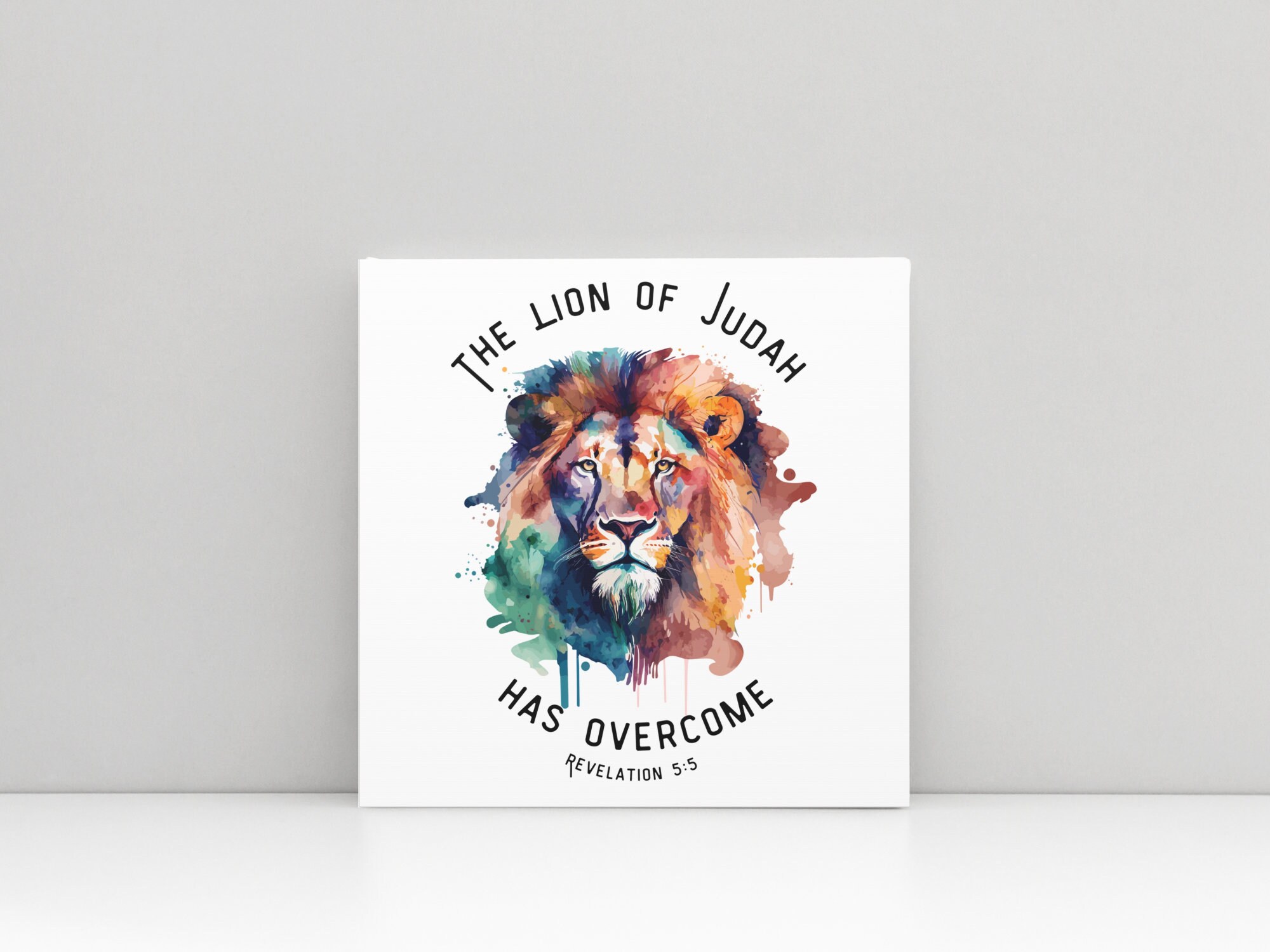 Lion of Judah Art Christian Wall Art Canvas Bible Verse - Etsy