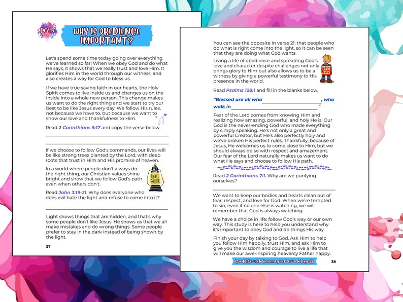 30 Day In-depth Kids Bible Study, Christian Bible Study for Kids ...