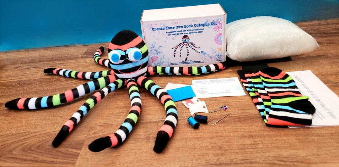 Octopus Crafting Kit Kids Craft Kits DIY Craft Kit Sock - Etsy Australia