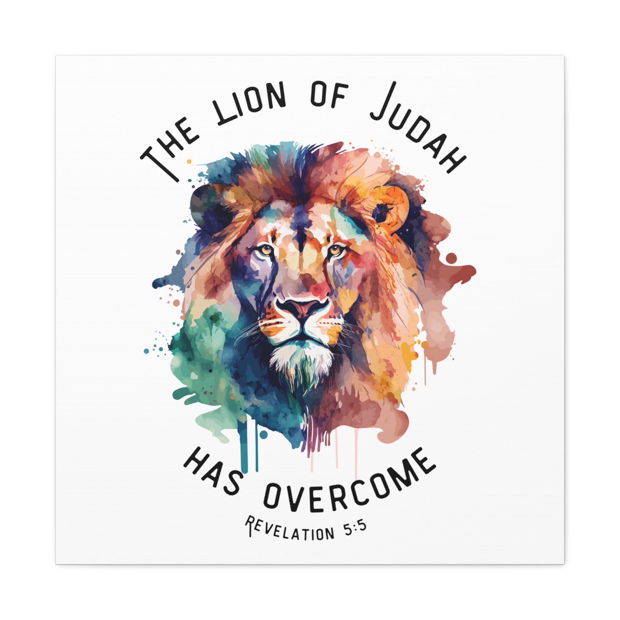 Lion of Judah Art Christian Wall Art Canvas Bible Verse - Etsy