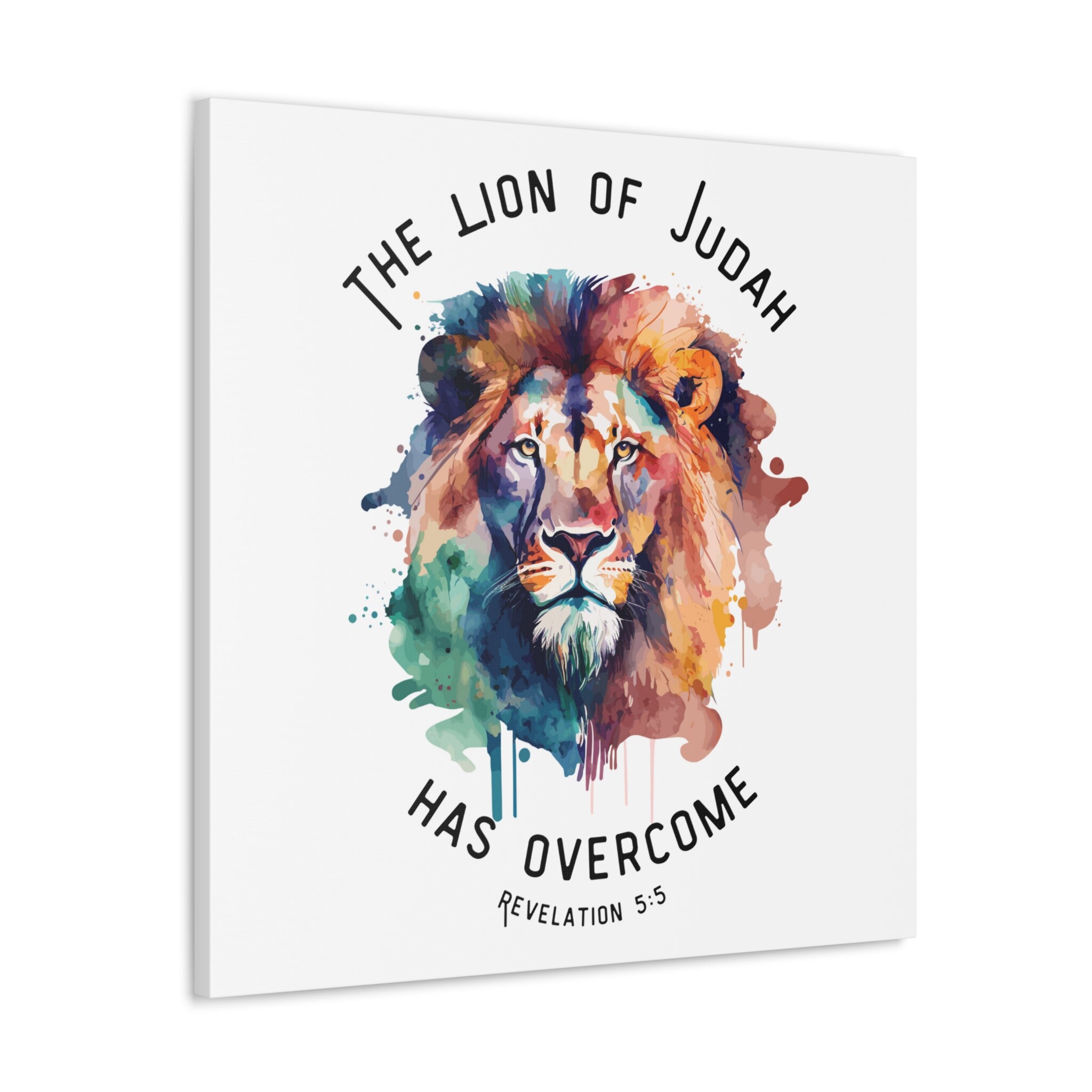 Lion of Judah Art Christian Wall Art Canvas Bible Verse - Etsy