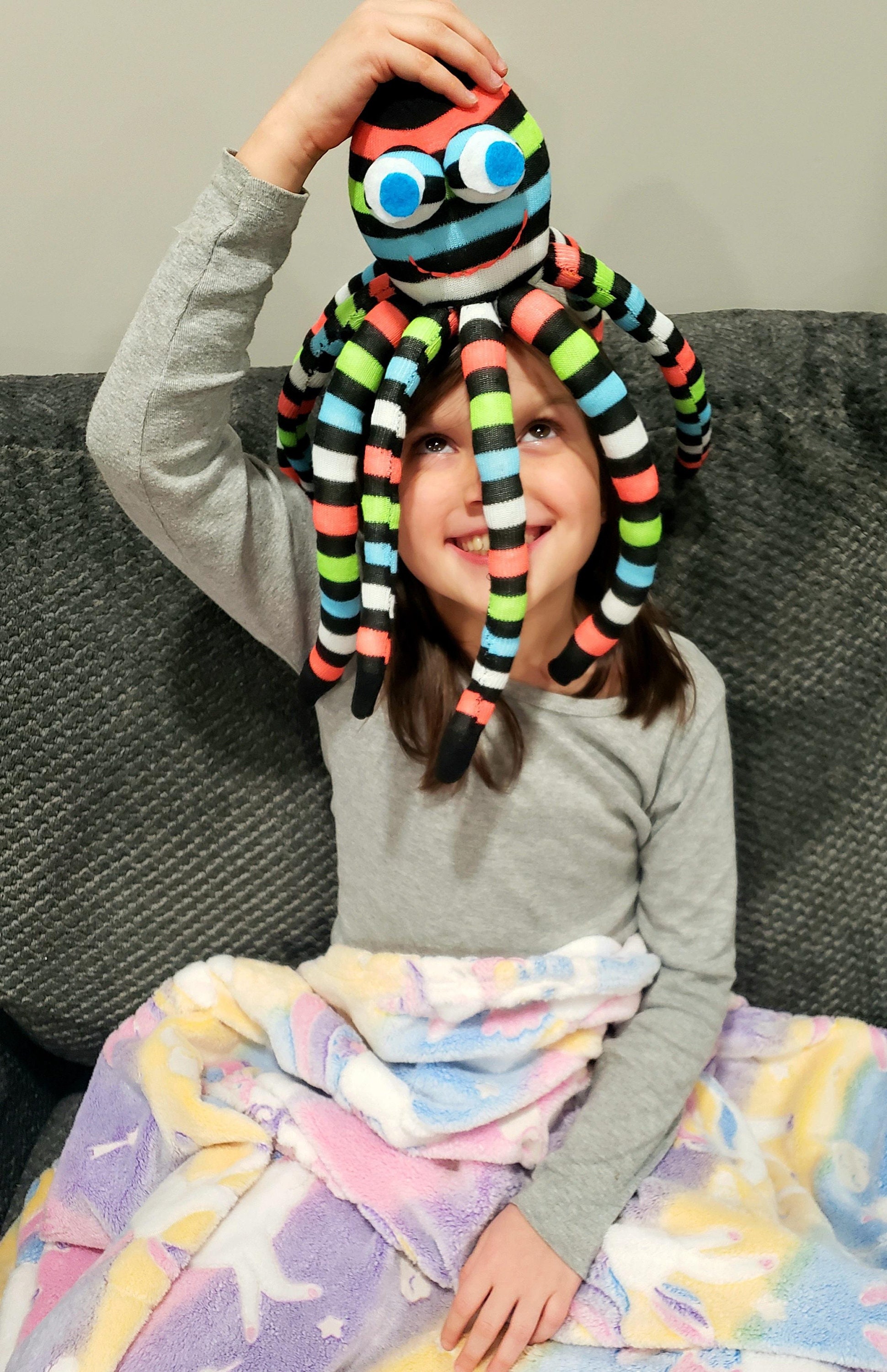 Sock Octopus Hand Sewing DIY Doll, Craft Kit, Kids Craft, Cute Plushie ...