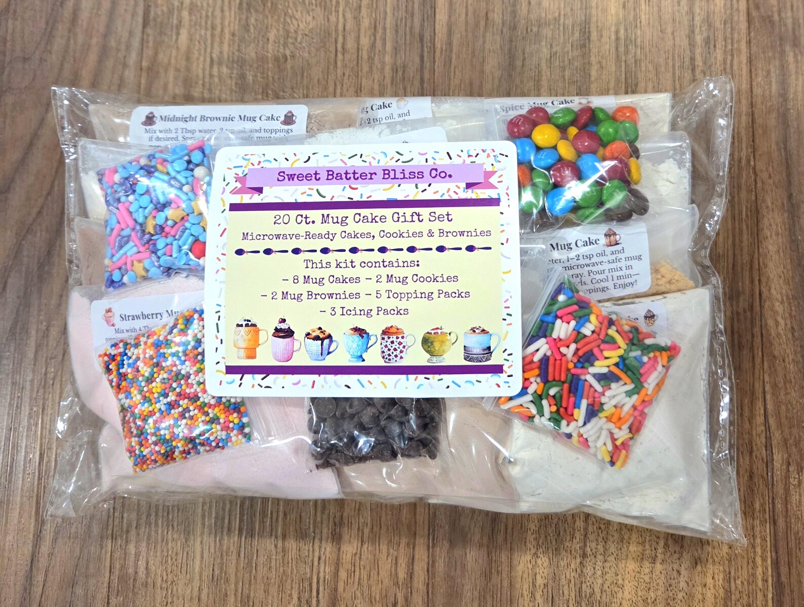 20 Ct Gourmet Mug Cake Mix Kit | Single‑serve Microwave Dessert Mixes ...