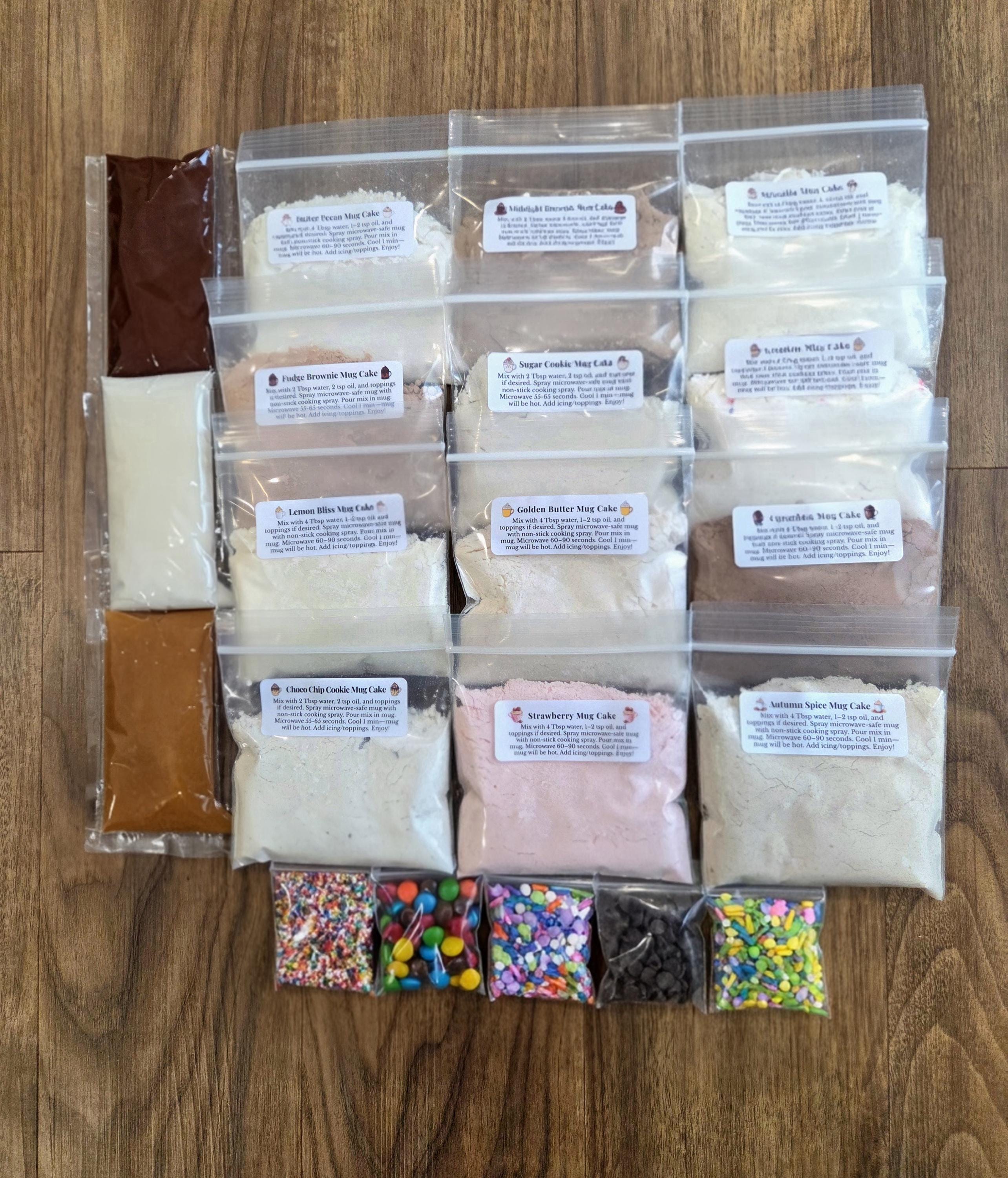 20 Ct Gourmet Mug Cake Mix Kit | Single‑serve Microwave Dessert Mixes ...