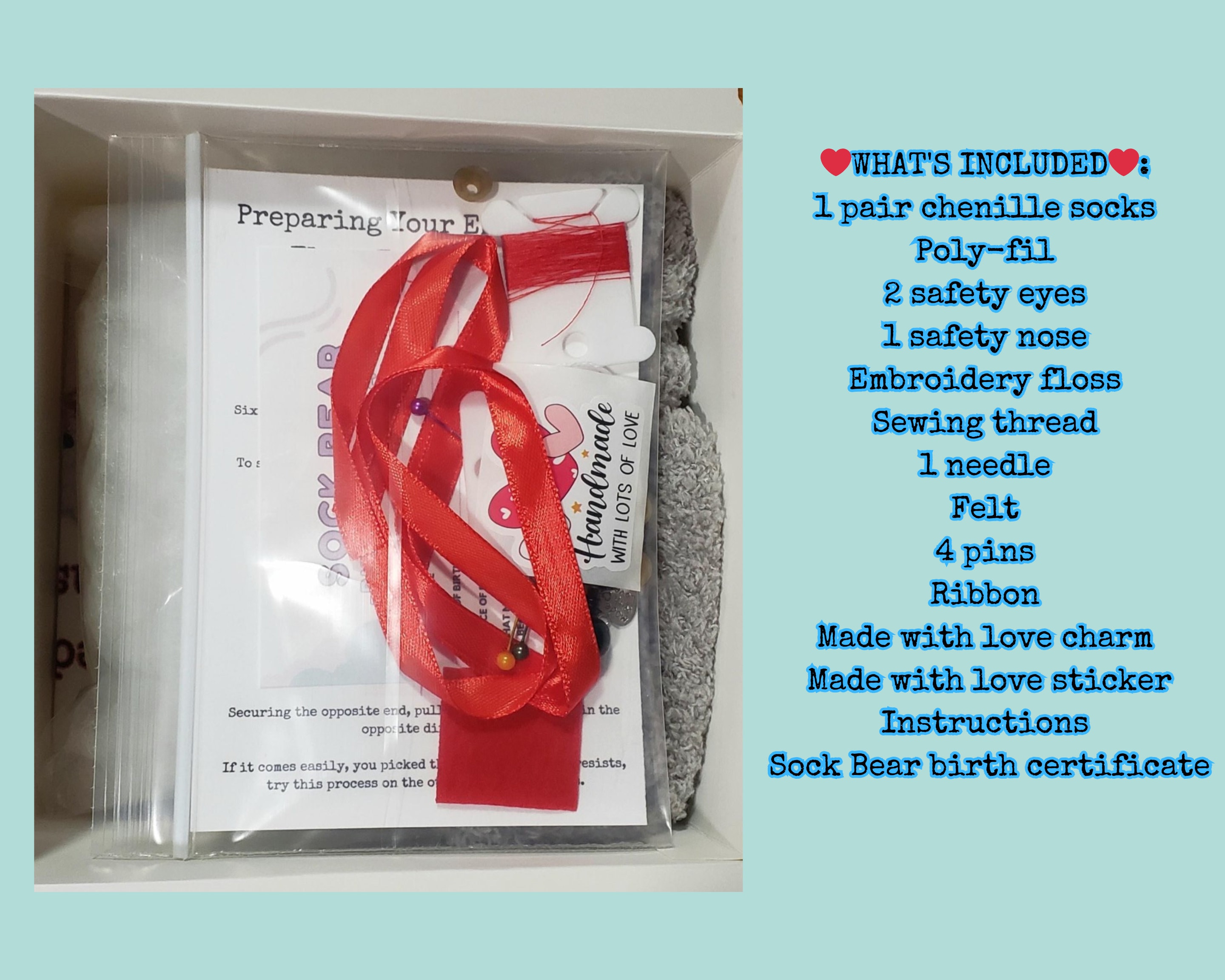 Teddy Bear Craft Kit, Do It Yourself Craft Kit, Sewing Kit, Craft Kit ...