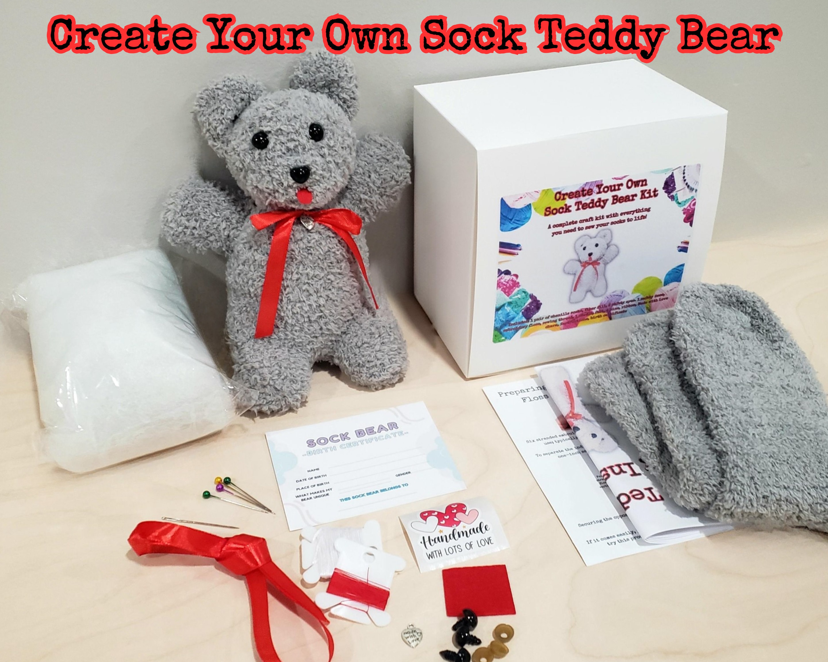 Teddy Bear Craft Kit, Do It Yourself Craft Kit, Sewing Kit, Craft Kit ...