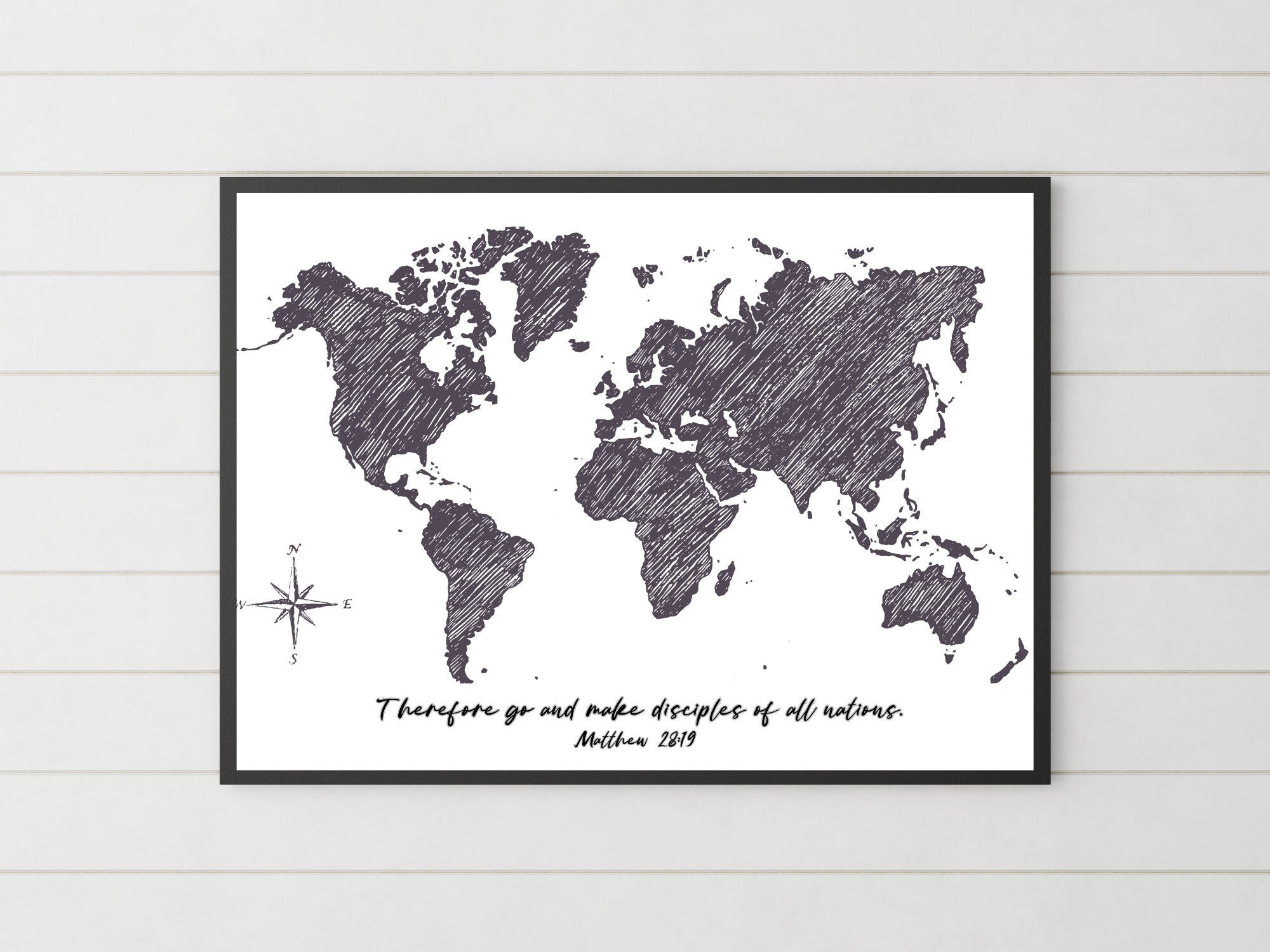 The Great Commission Wall Art Matthew 28:19 Printable Bible - Etsy