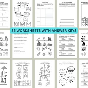 35 Science Worksheets, at Home Learning Bundle, Printable Worksheets ...