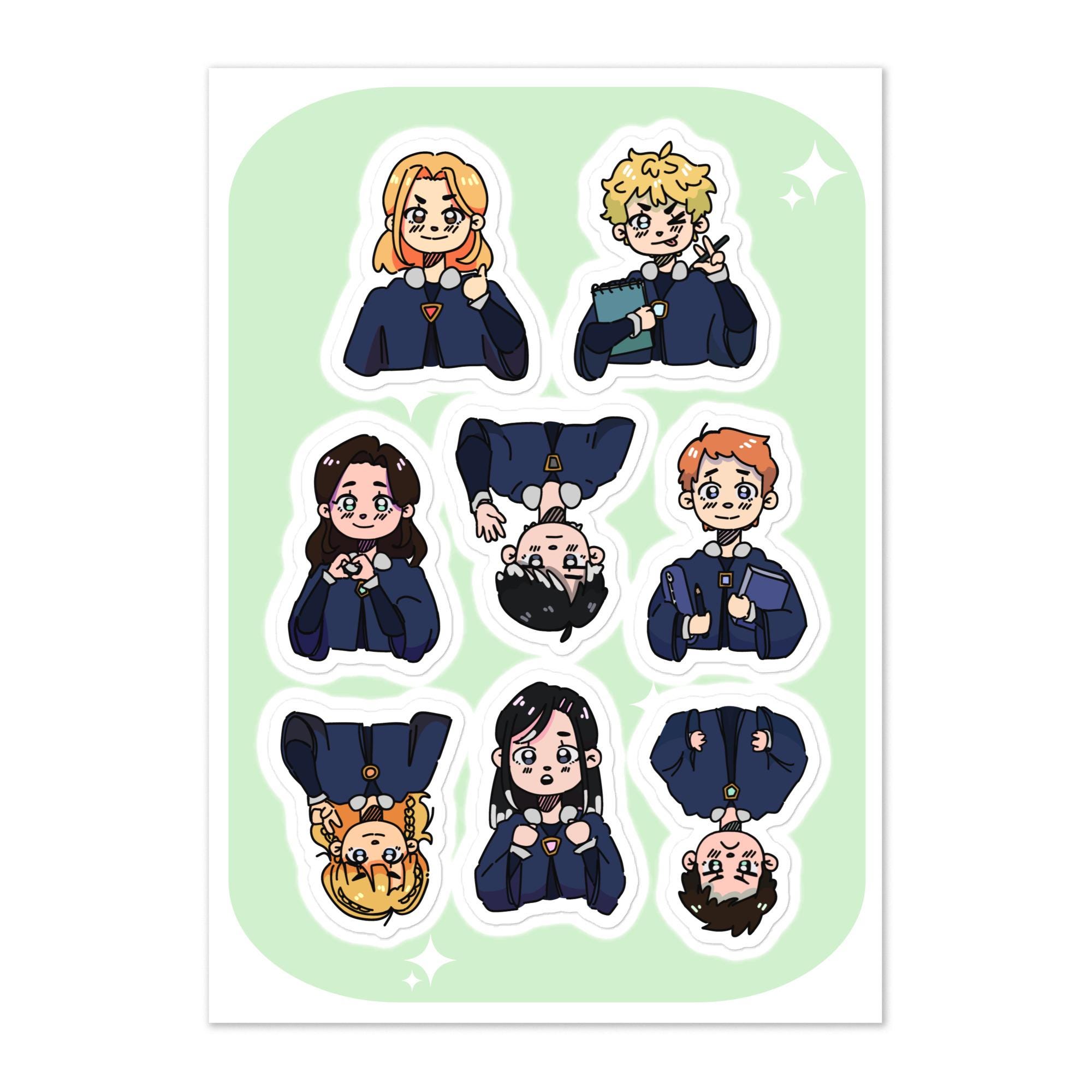 KOTLC 8 Character Art Sticker Sheet - Etsy