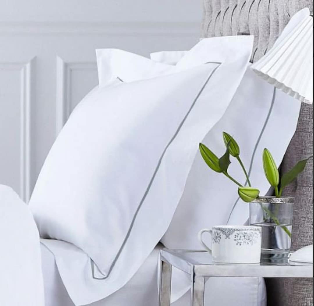 100% Cotton Single Marrow Border 400 Thread Count 4 Piece Sheet Set 1 ...