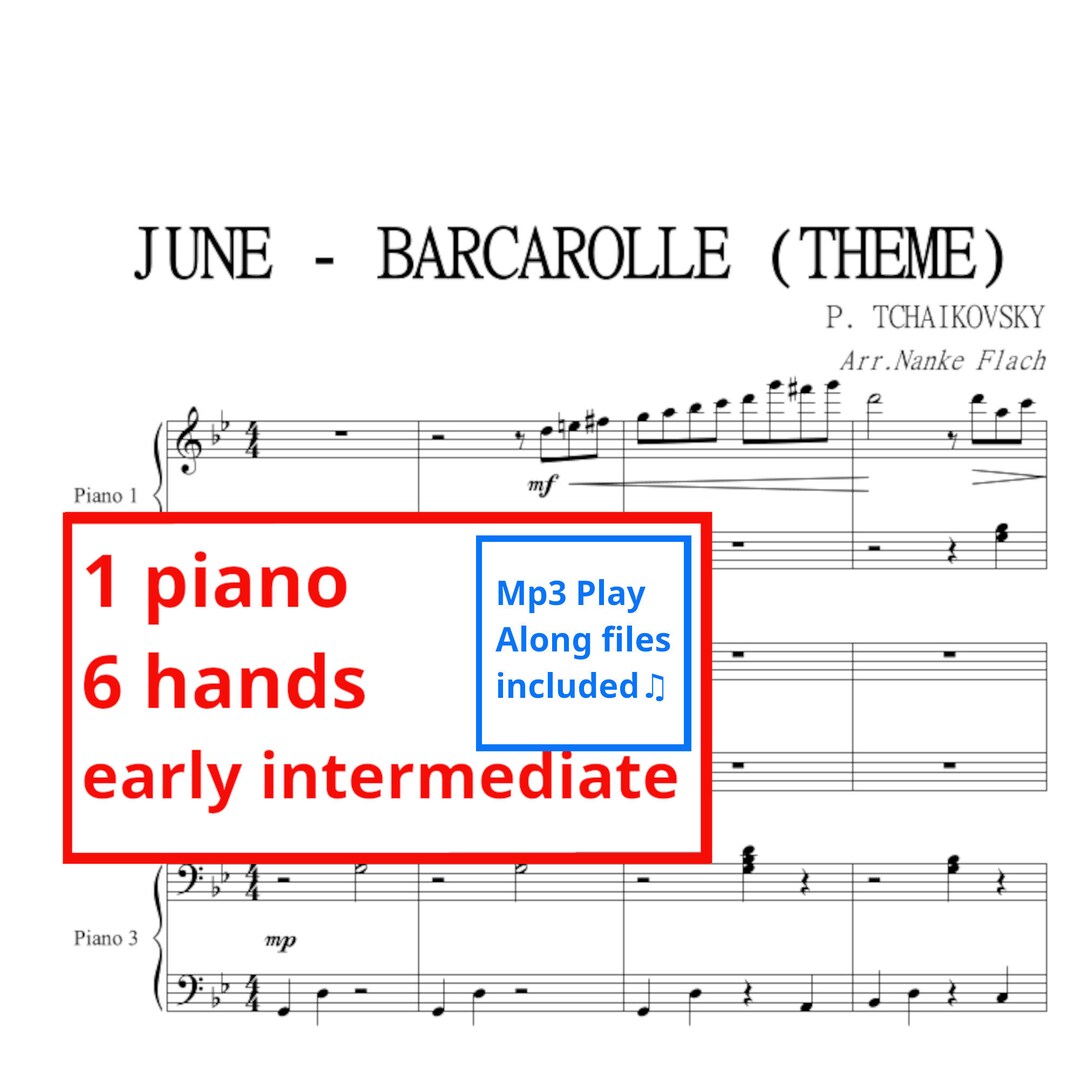 Tchaikovsky - June Barcarolle (theme) |sheet Music & Mp3 Play Along | 1 ...