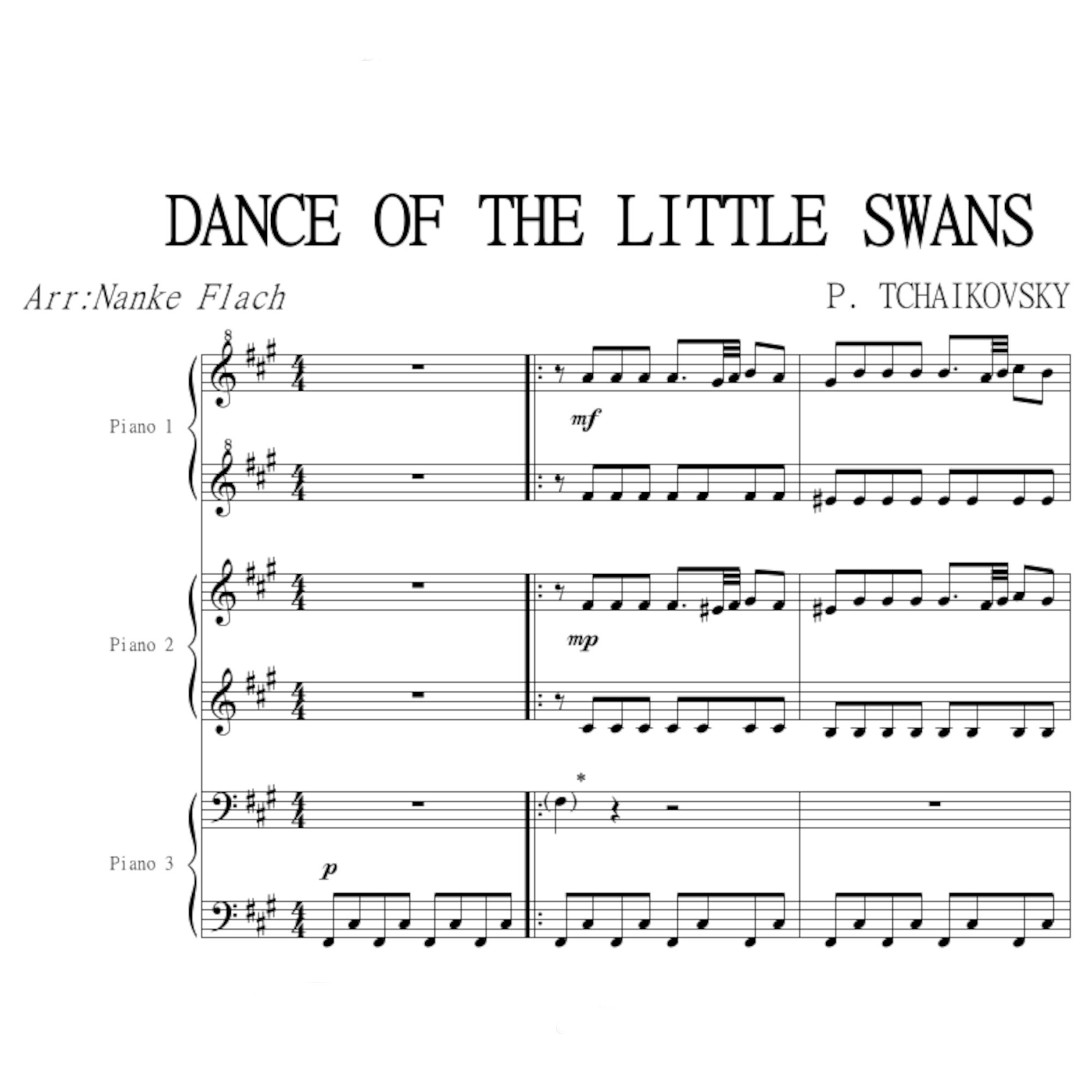 Tchaikovsky-dance of the Little Swans | Sheet Music Only | 1 Piano 6 ...