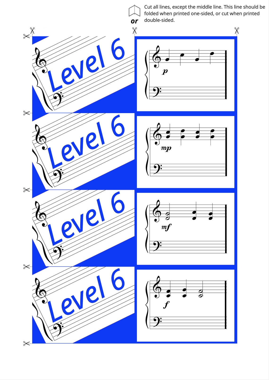 Sight Reading | Level 6 | 4th, 5th, 6th | Graded |printable Flash Cards ...