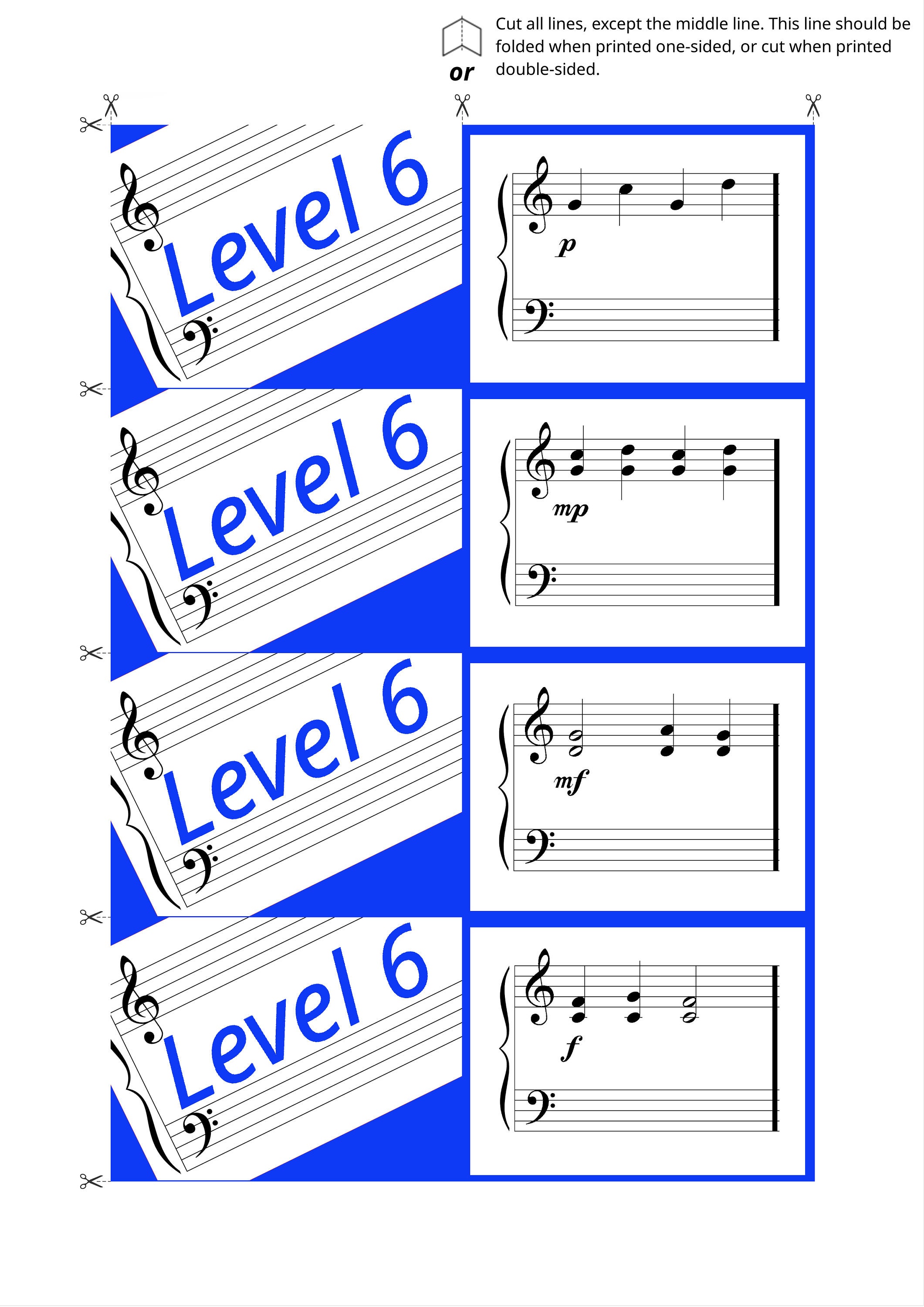 Sight Reading | Level 6 | 4th, 5th, 6th | Graded |printable Flash Cards ...