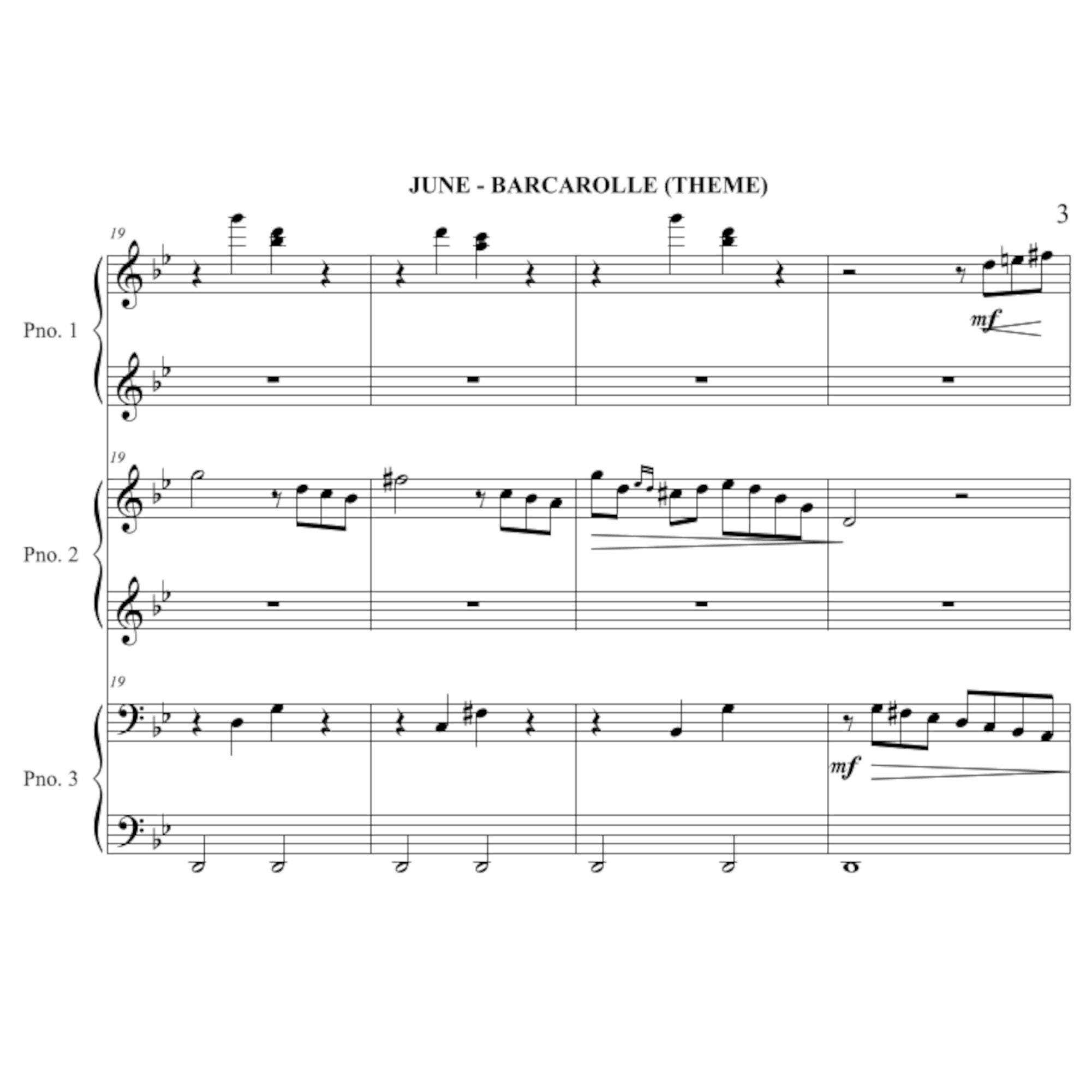 Tchaikovsky - June Barcarolle (theme) |sheet Music & Mp3 Play Along | 1 ...
