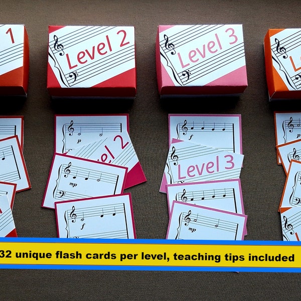 Printable Music Note Flash Cards - Etsy