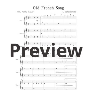 Tchaikovsky - Old French Song | Printable Sheet | Sheet Music Only | 1 ...