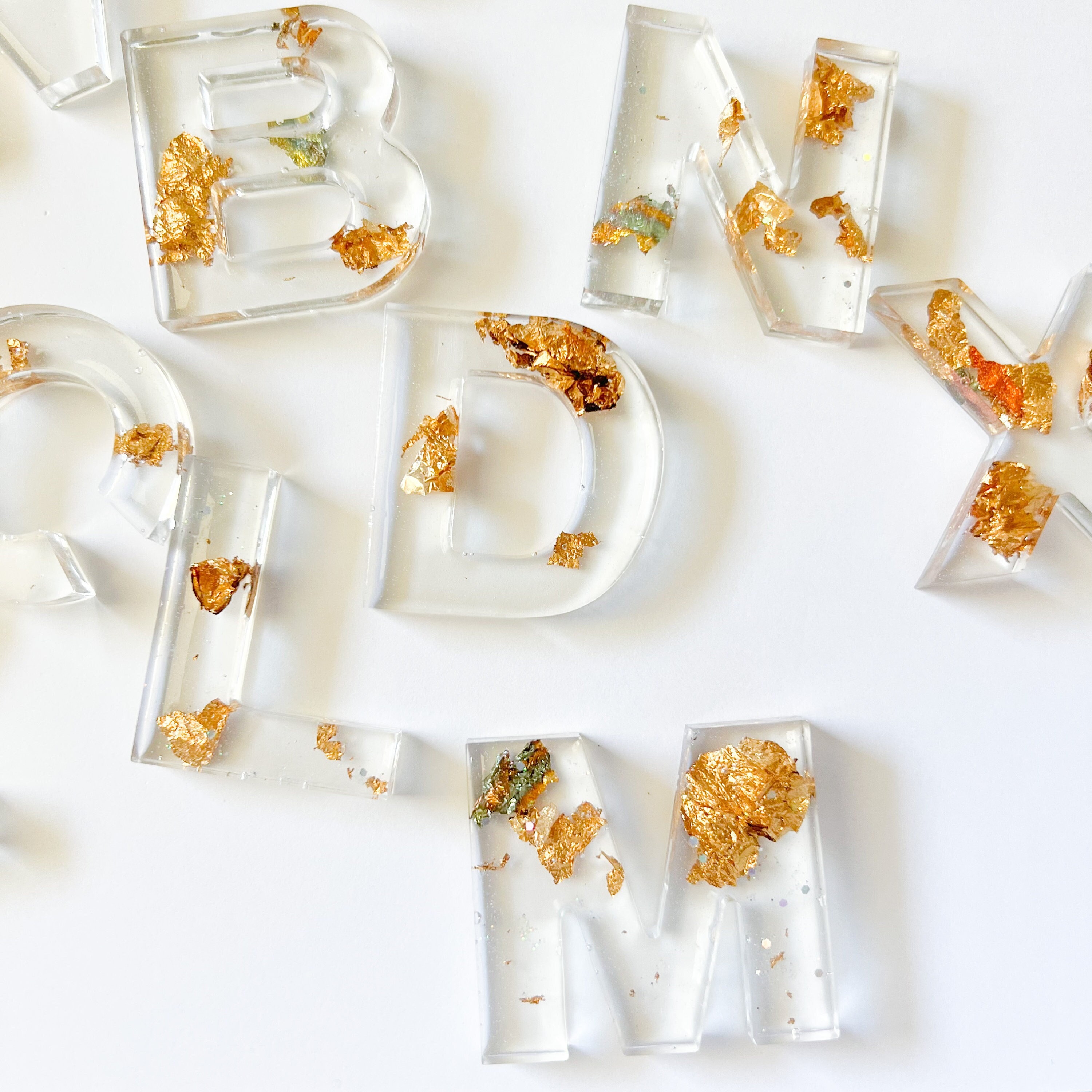 GOLD Flake-sensory Alphabet Letters - Etsy