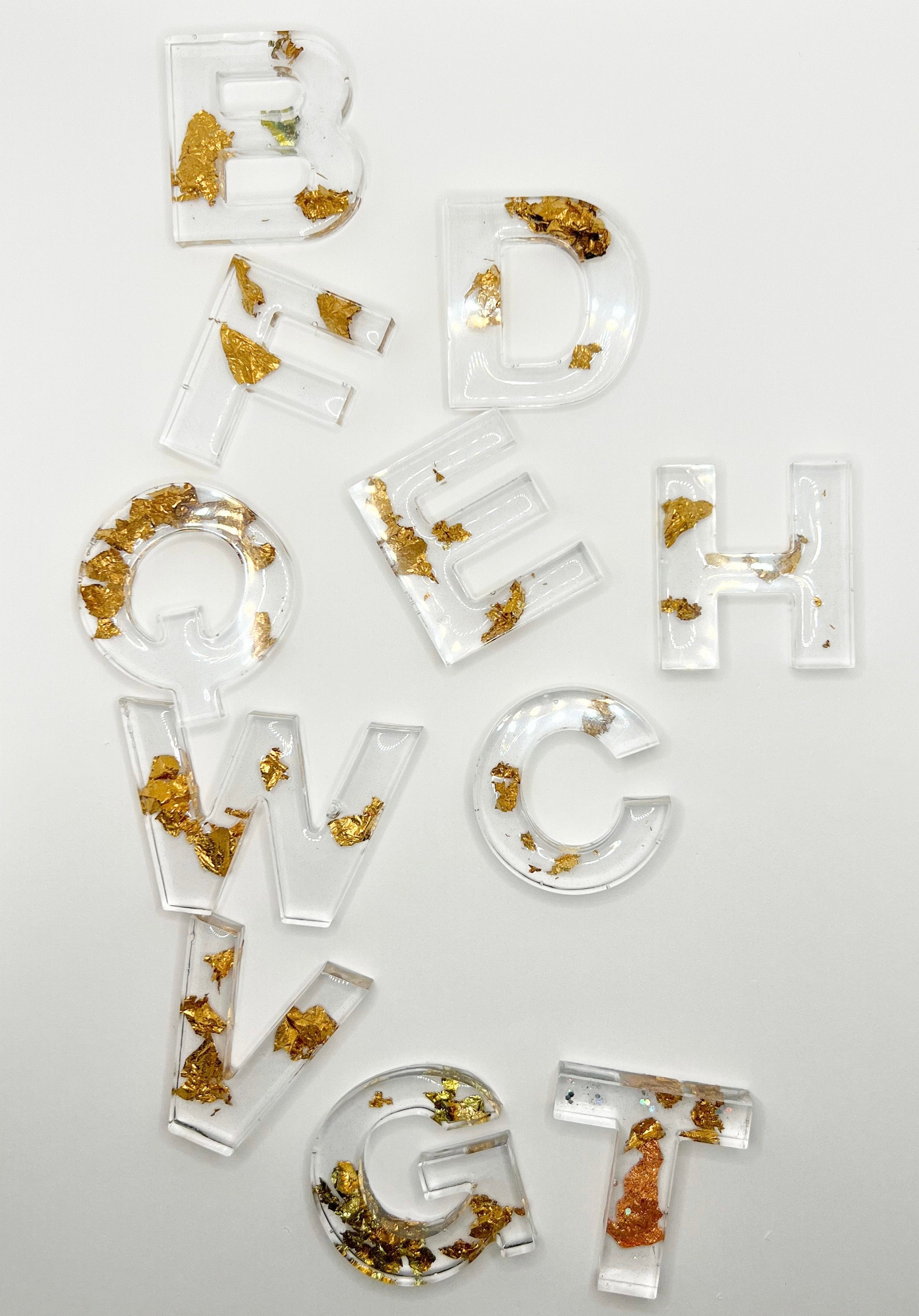 GOLD Flake-sensory Alphabet Letters - Etsy