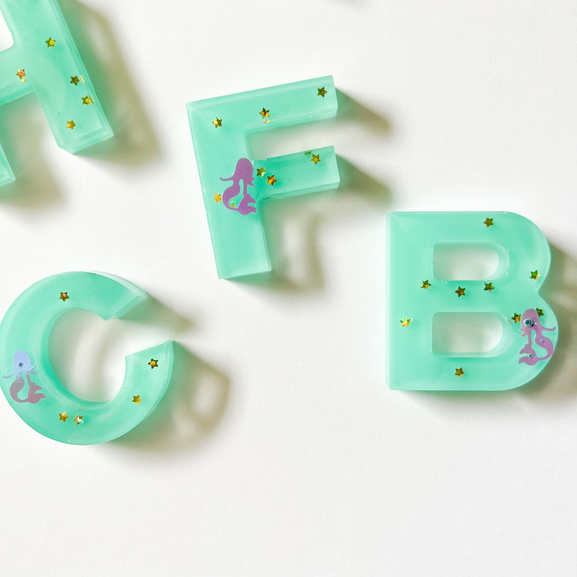 MERMAID Water-uppercase Sensory Alphabet Letters - Etsy