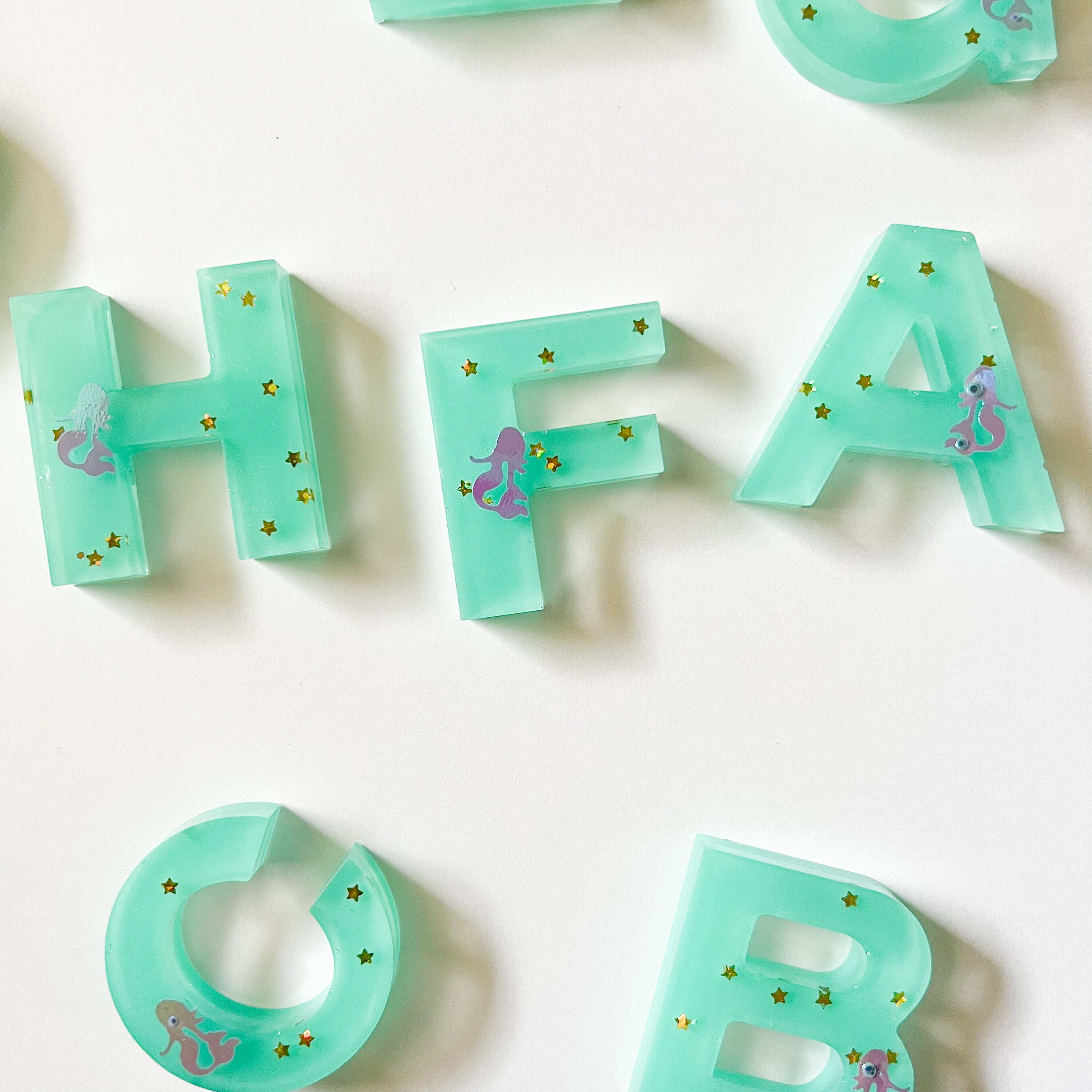 MERMAID Water-uppercase Sensory Alphabet Letters - Etsy