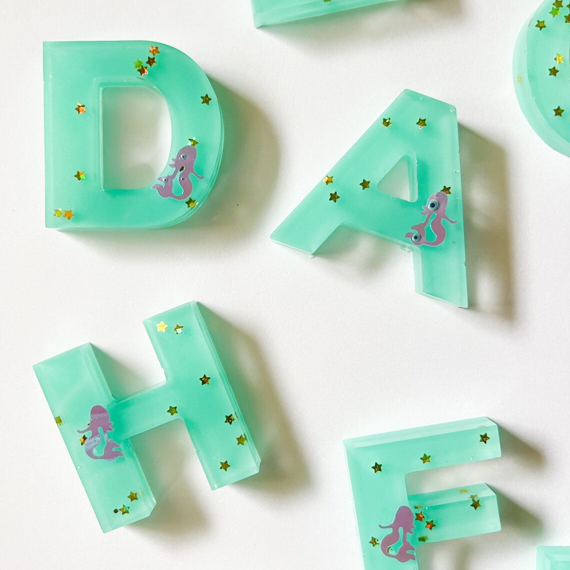 MERMAID Water-uppercase Sensory Alphabet Letters - Etsy