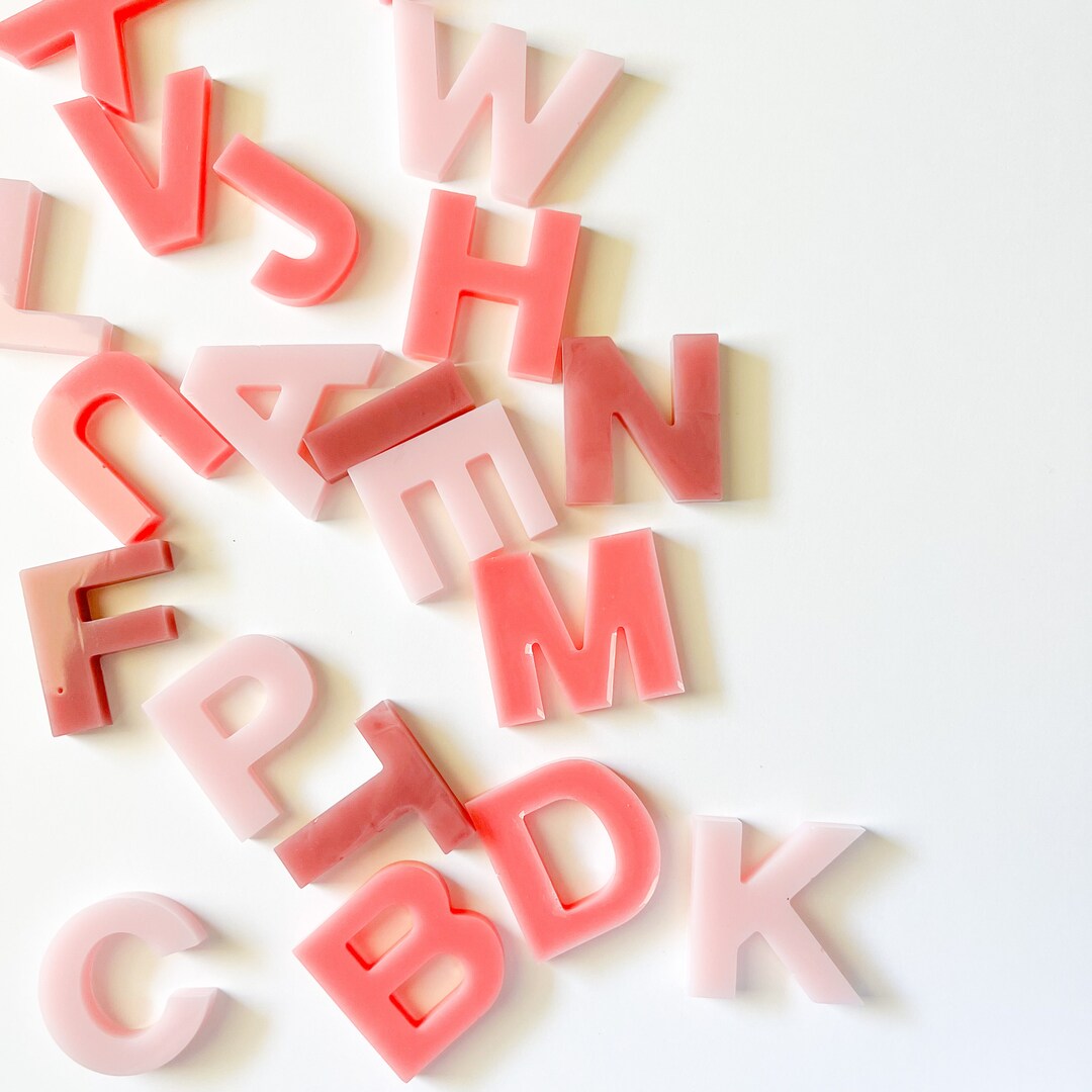 SHADES OF Pink-uppercase Sensory Alphabet Letters - Etsy