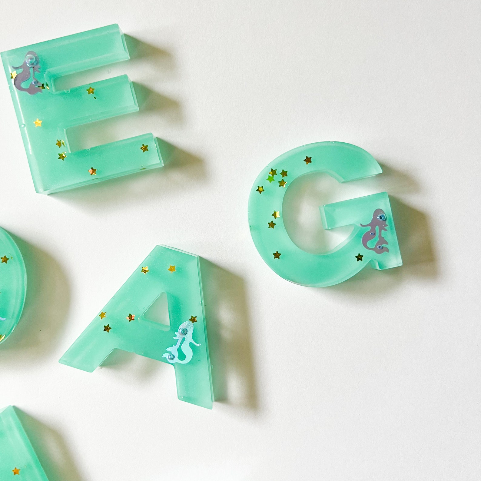 MERMAID Water-uppercase Sensory Alphabet Letters - Etsy