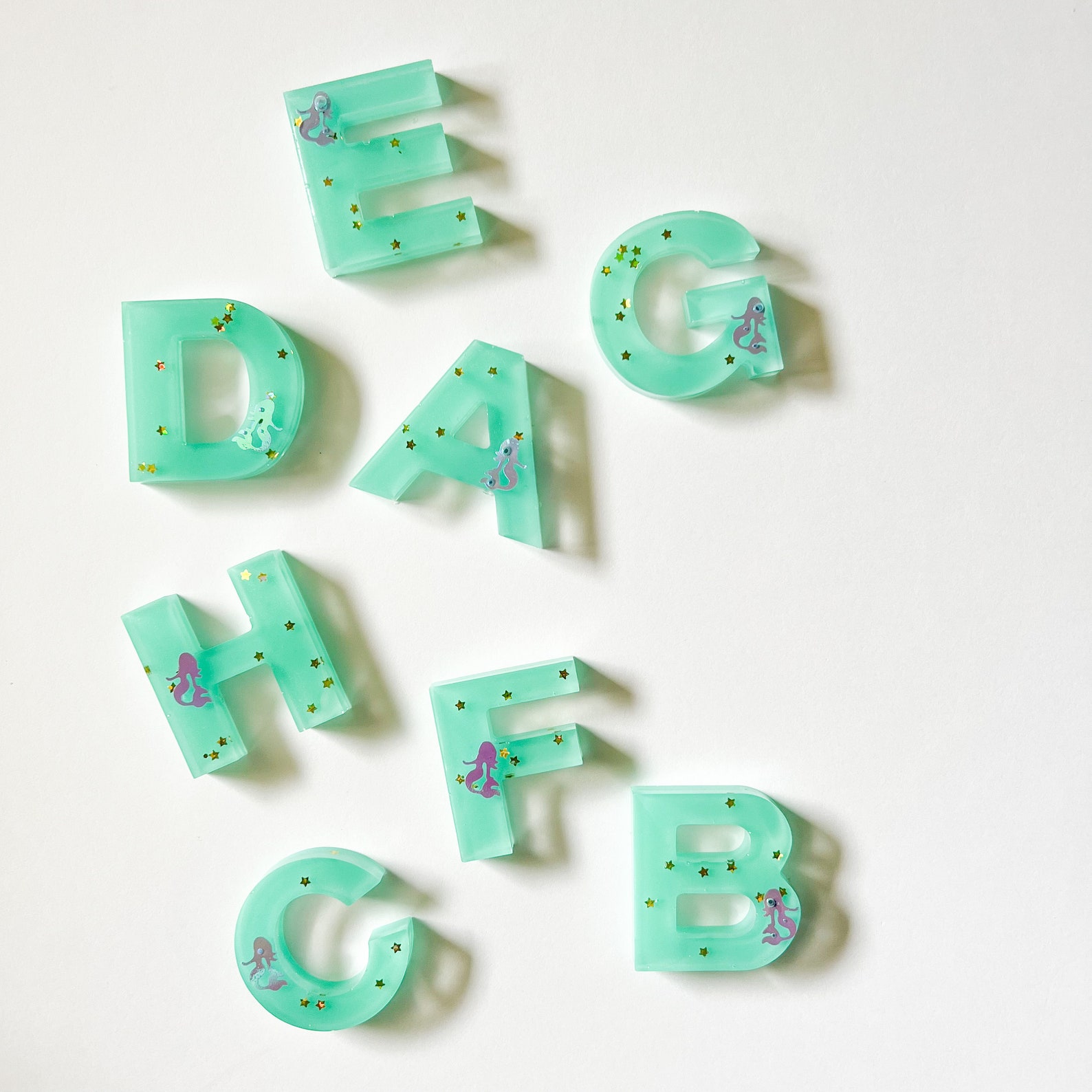 MERMAID Water-uppercase Sensory Alphabet Letters - Etsy