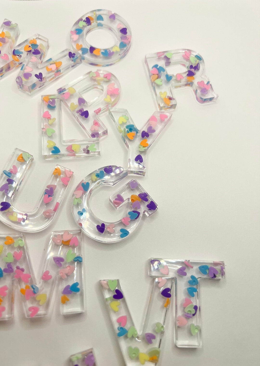 PASTEL Hearts-sensory Alphabet Letters - Etsy