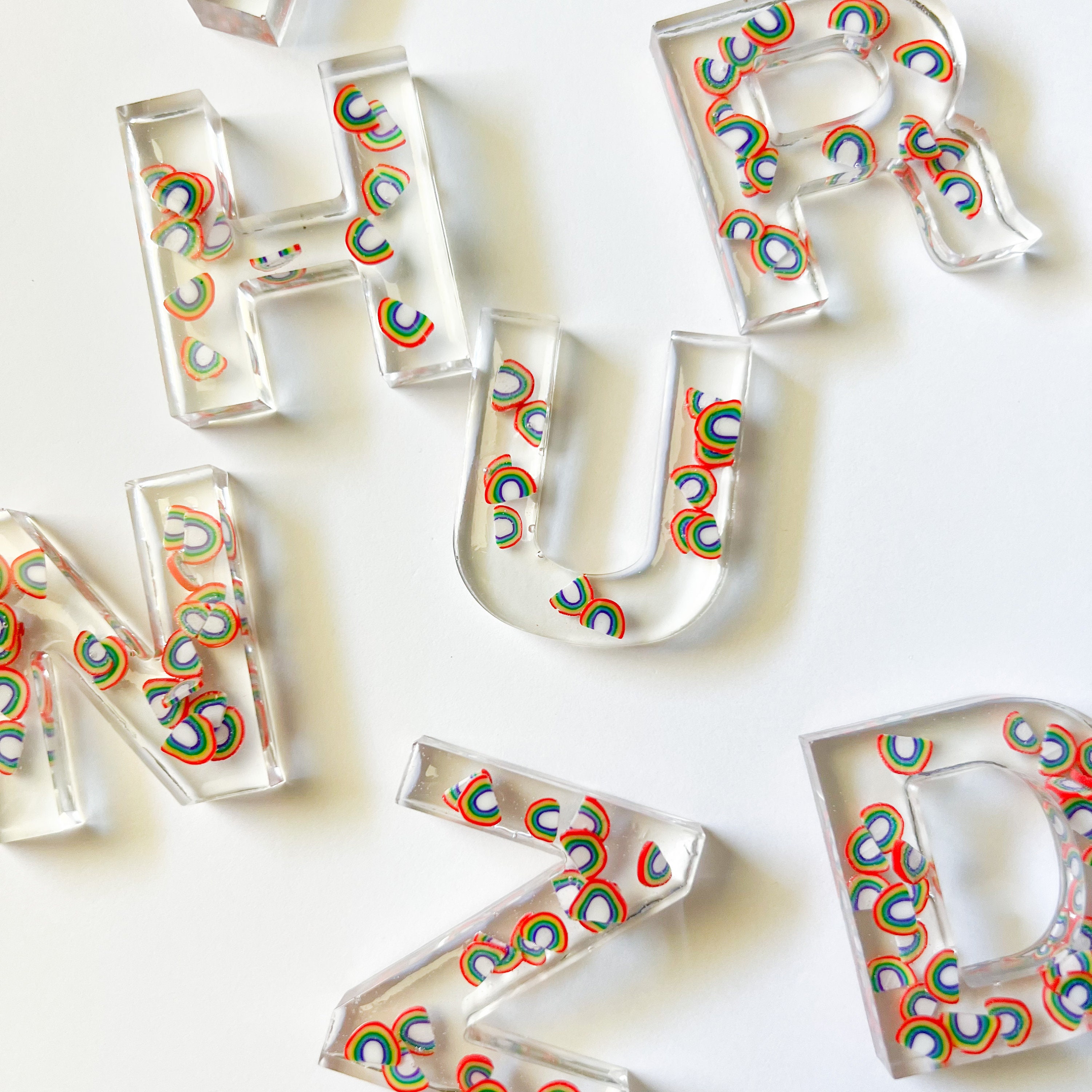 Rainbow-sensory Alphabet Letters - Etsy