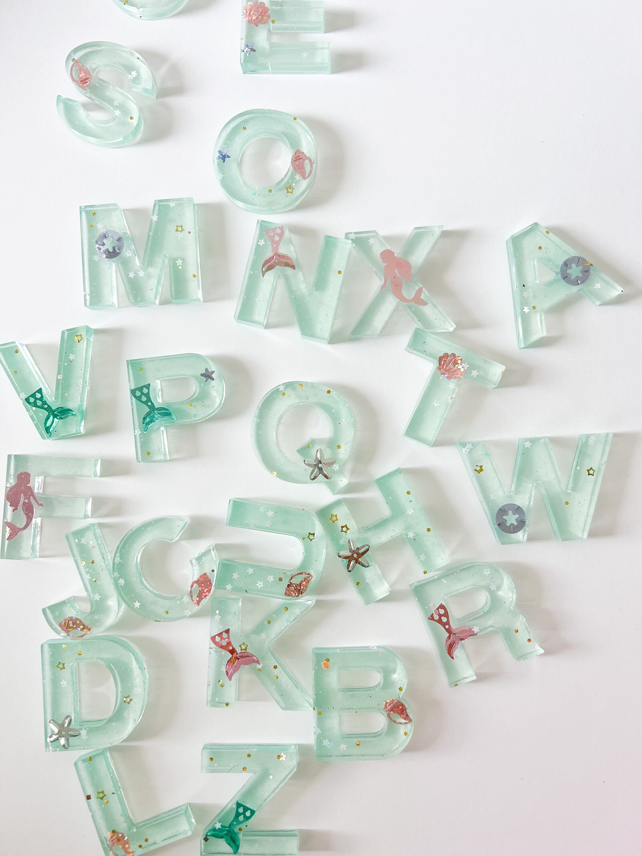 SEA Glass-sensory Alphabet Letters - Etsy
