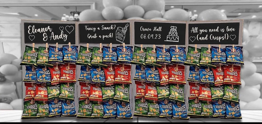 Wedding Crisp Wall Wedding Snack Wall Wedding Snacks - Etsy UK