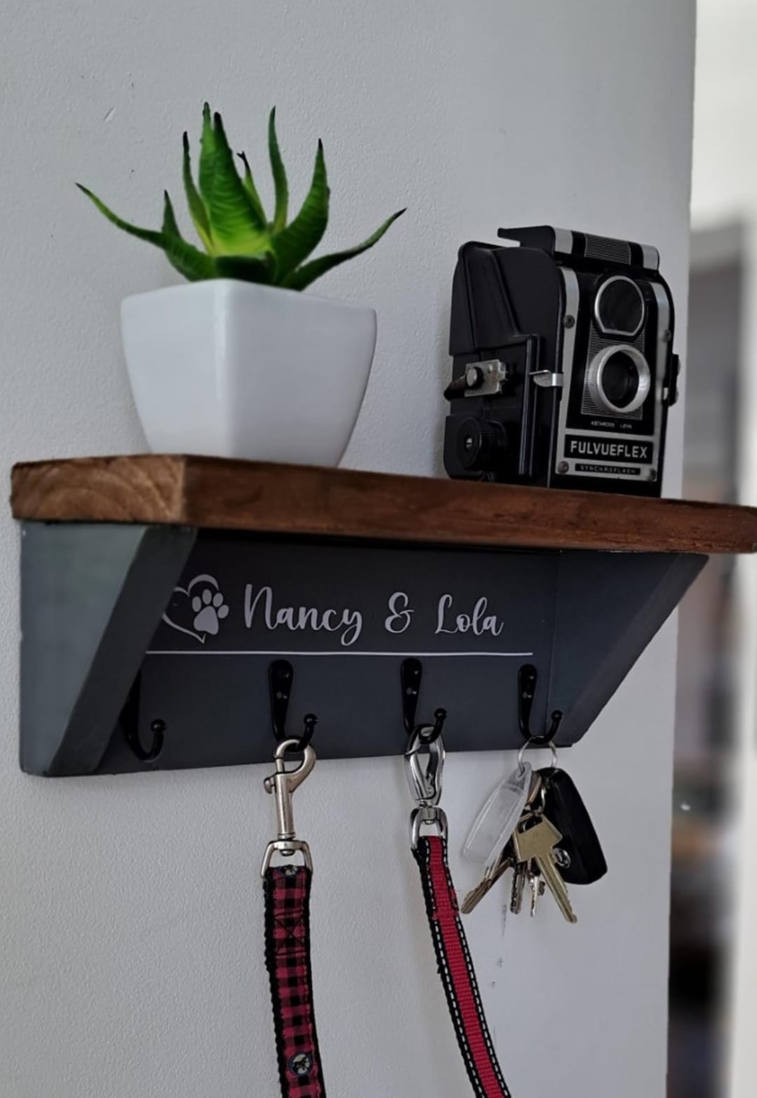 Personalised Dog Lead Hooks Reclaimed Wood Dog Lead Hooks Dog Lead ...