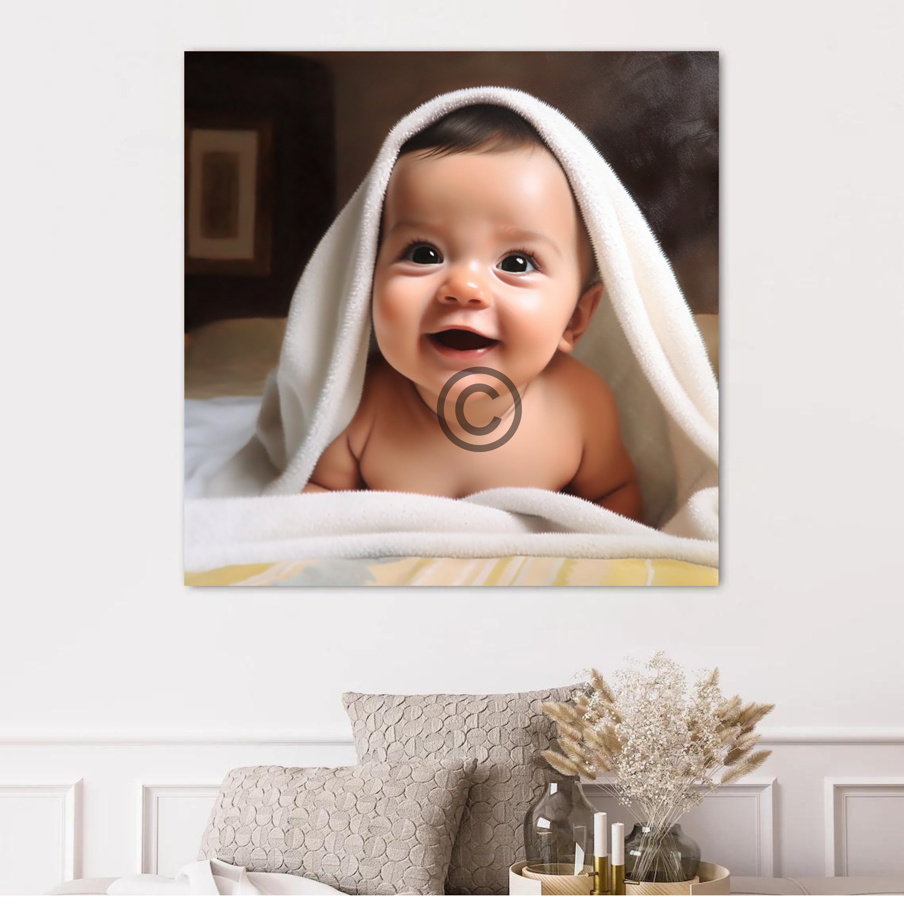 Heritage Oil Painting | Baby | Wall Art | Canvas Print | Art on Canvas ...