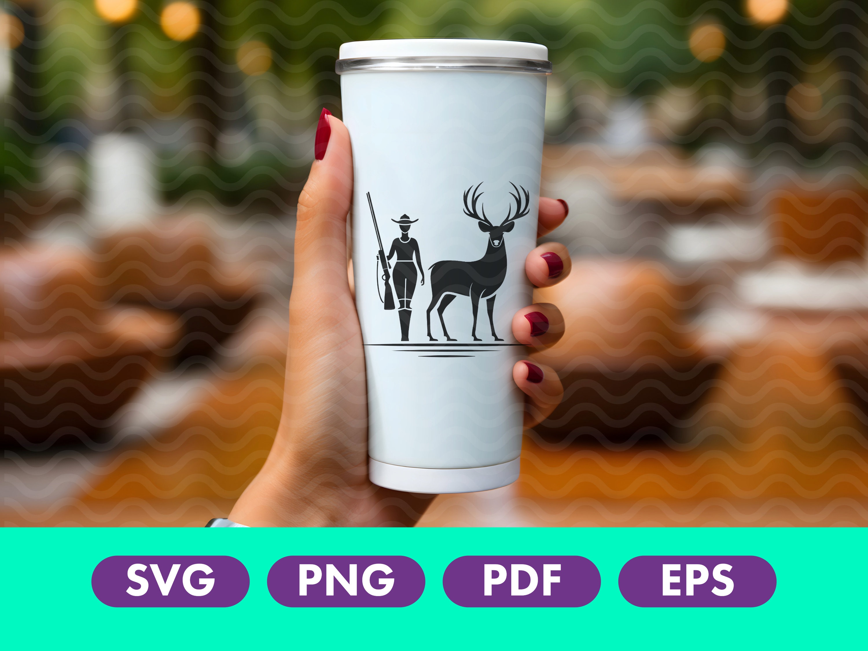 Girl Hunter Svg, Deer Hunter Svg, Png of Girl Hunting Deer, Hunter Png ...